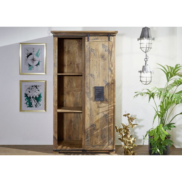 Massivmoebel24 Railway 190Cm H x 100Cm W Solid Wood Standard Bookcase | Wayfair.co.uk